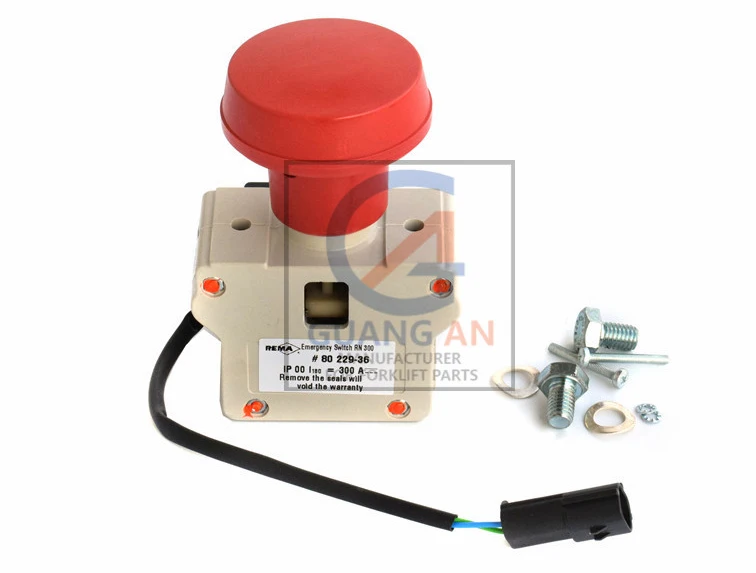 Forklift Part Rema Emergency Push Button Switch 80229-36 300a A71y2 ...