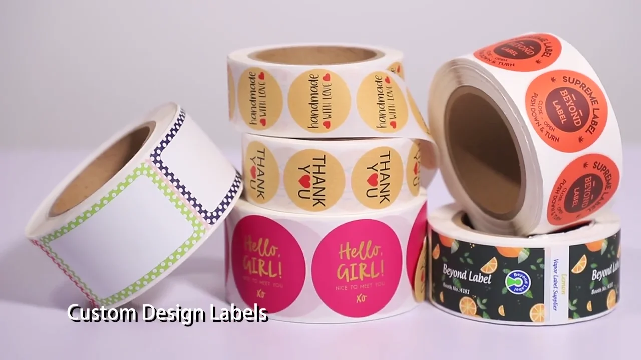 Custom Self Adhesive Wrap Around Labels Sticker Wholesale Customized ...