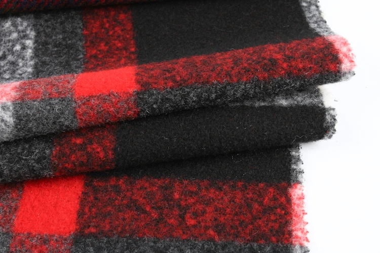 Big Check Textiles 430gsm Plaid Check Wool Woven Check Polyester Fabric ...