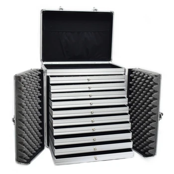 Aluminum Jewelry Carry Case With Wheels Trolley Jewelry Case With ...
