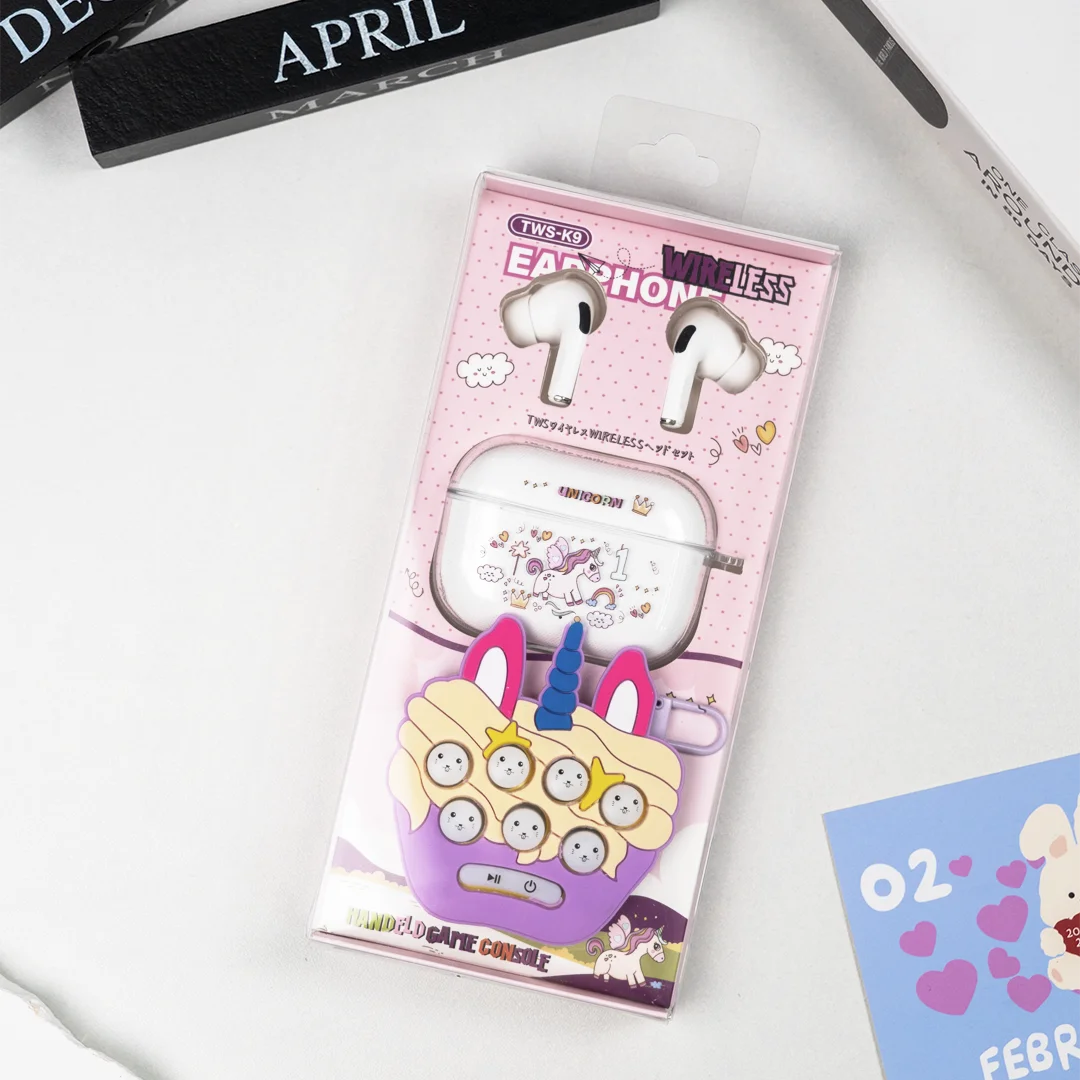 Cartoon TWS Earbuds with Cute Case - Perfect Gift for Kids