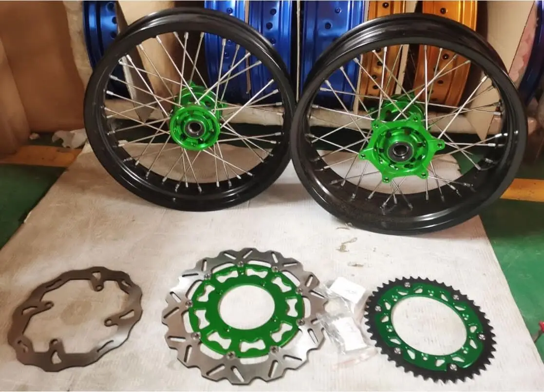 Kxf125/250/450 Motocross Dirt Bike 18 19 21inch Colored Mx Alloy Spoked ...