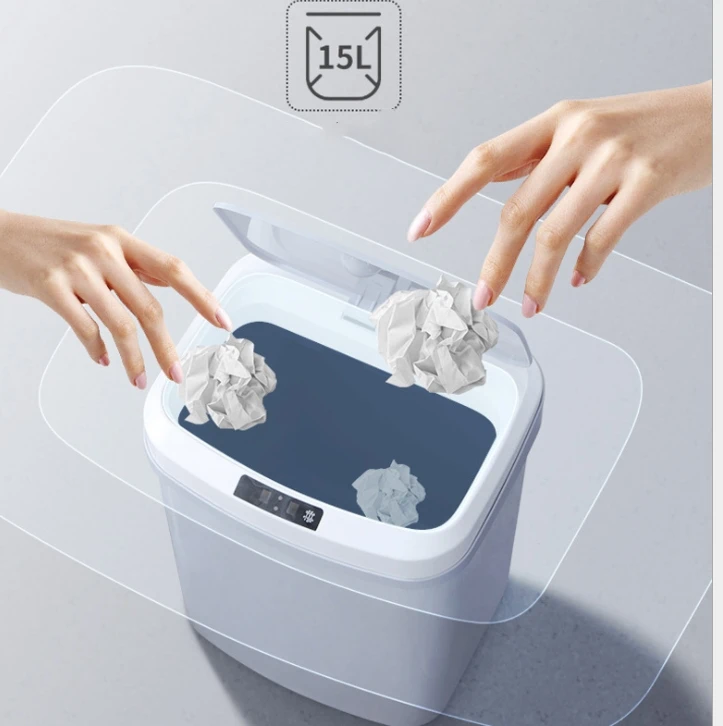 2020 New Touchless Smart Automatic 15 Liter Garbage Waste Bins ...