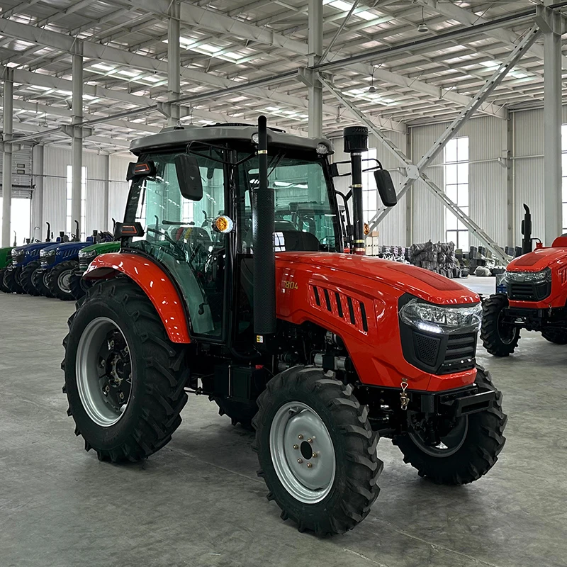 QILU 2024 4x4 Agricultural Tractors 70HP 75HP 80HP 90HP 100HP Farming Tractors With Air ...
