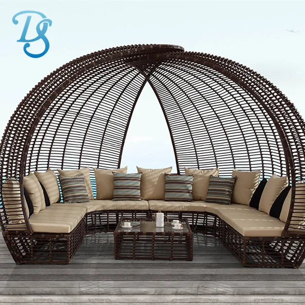 Aluminium Pe Rattan Garden Set Canopy Outdoor Furniture - Buy French ...