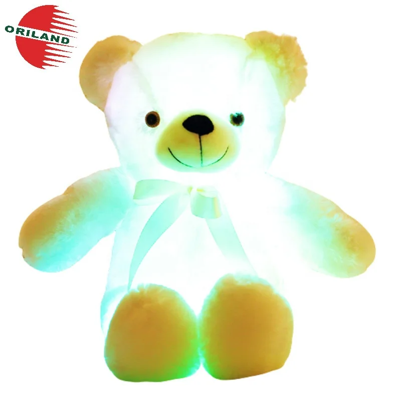 Light Up Teddy Bear Plush Toy Soft 32cm Or Custom 4 Colors Super Cute ...