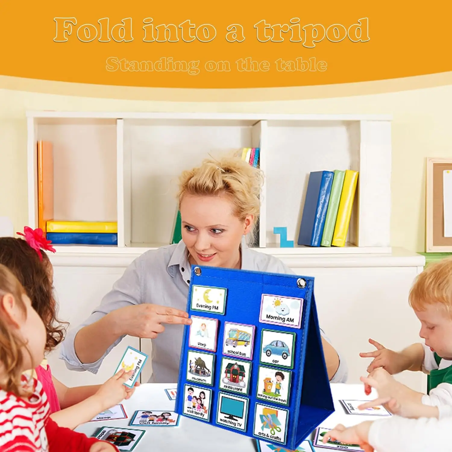 Kids Visual Schedule Calendar Chart 2 In 1 Autism Daily Chore Routine ...