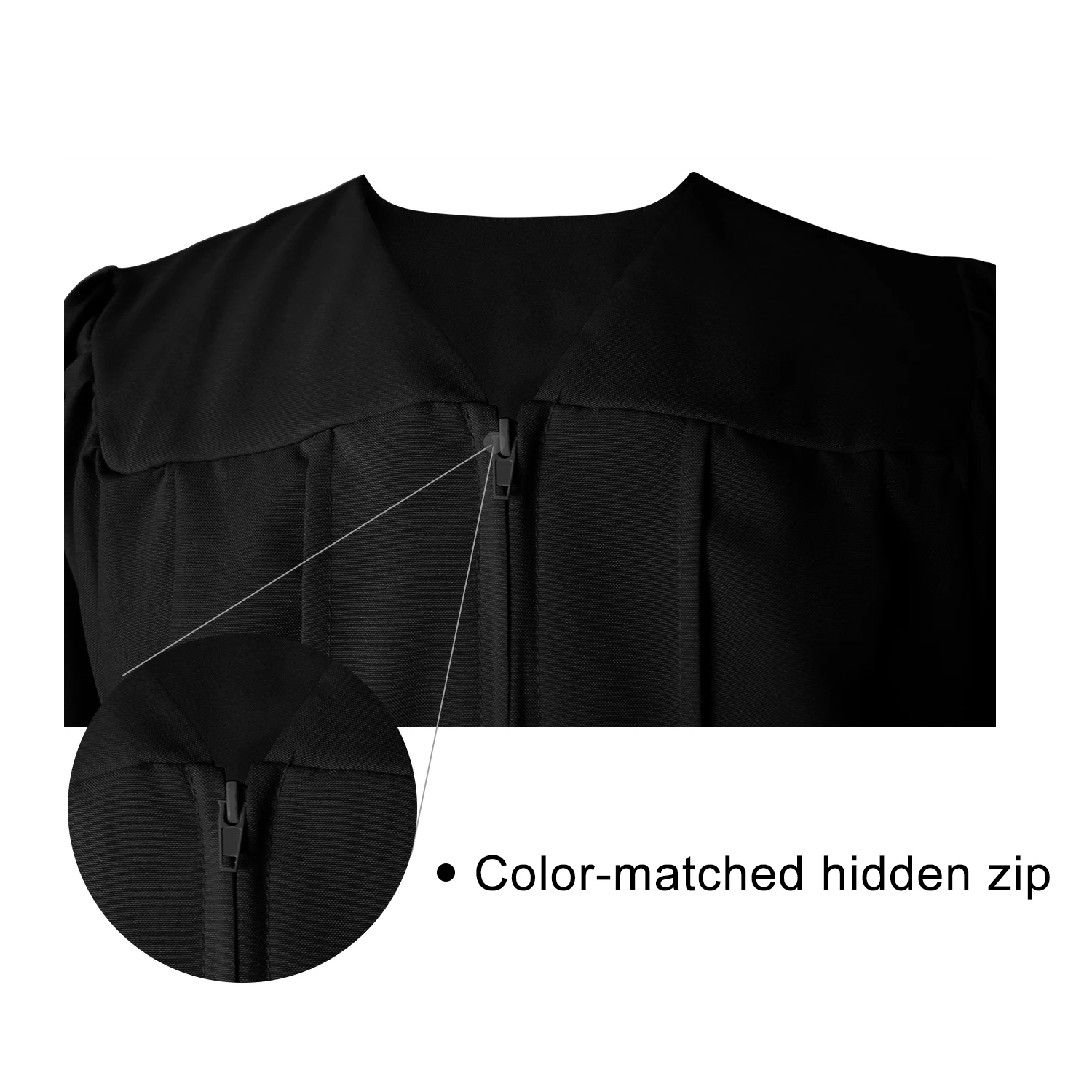 Mondon Custom Made Matte Black Graduation Gown With Cap- Taiwan Style ...