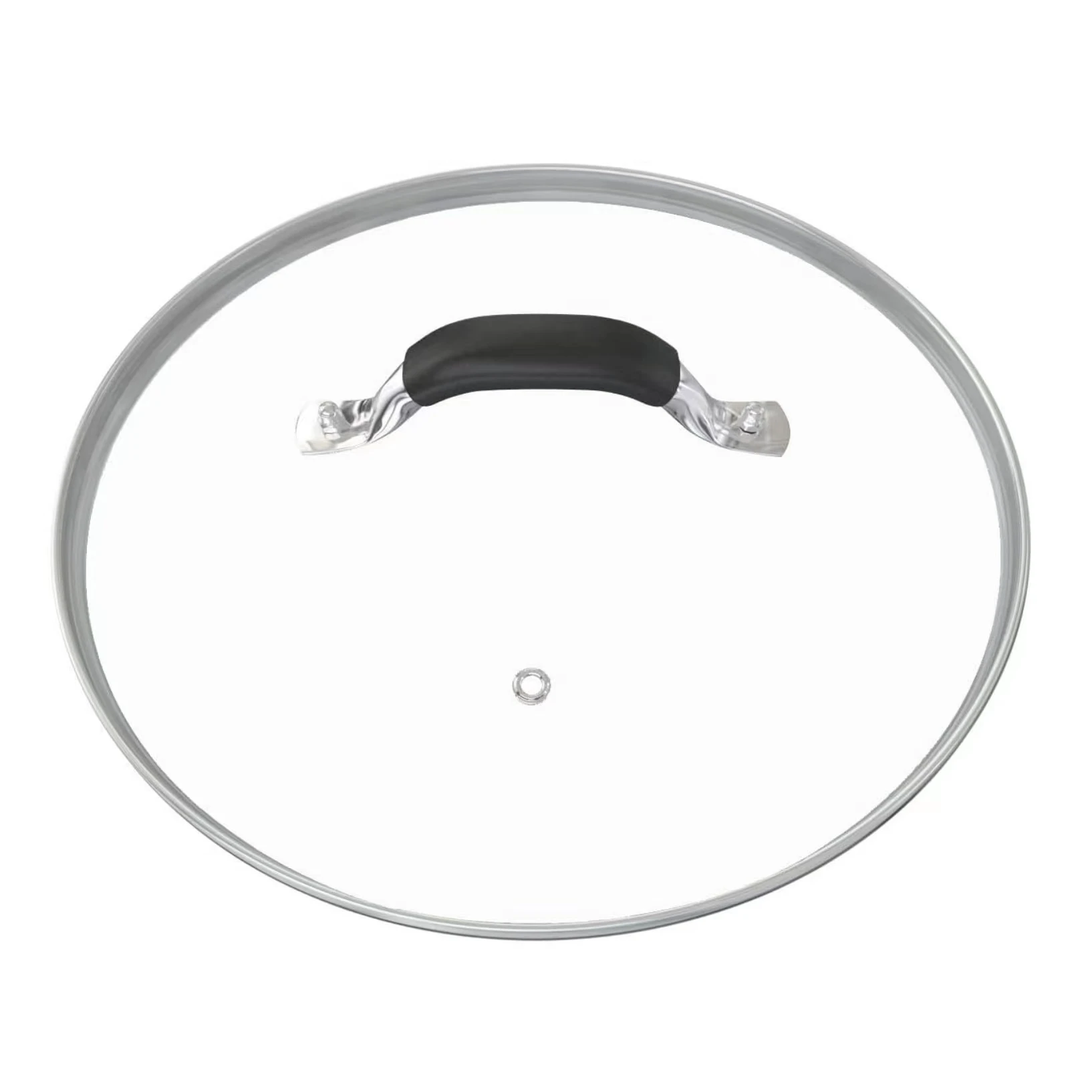 12-inch Tempered Glass Cookware Parts Pot Lid With Steam Vent Hole And ...