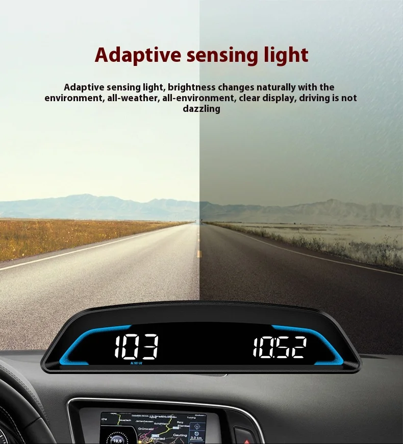 Universal Digital Speedometer 5 Inch LED Head-Up Display Car HUD with ...
