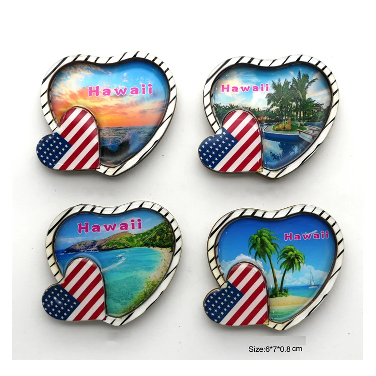 Hawaii Beach Souvenir Wood Magnet Hawaii Girl Fridge Magnet - Buy ...