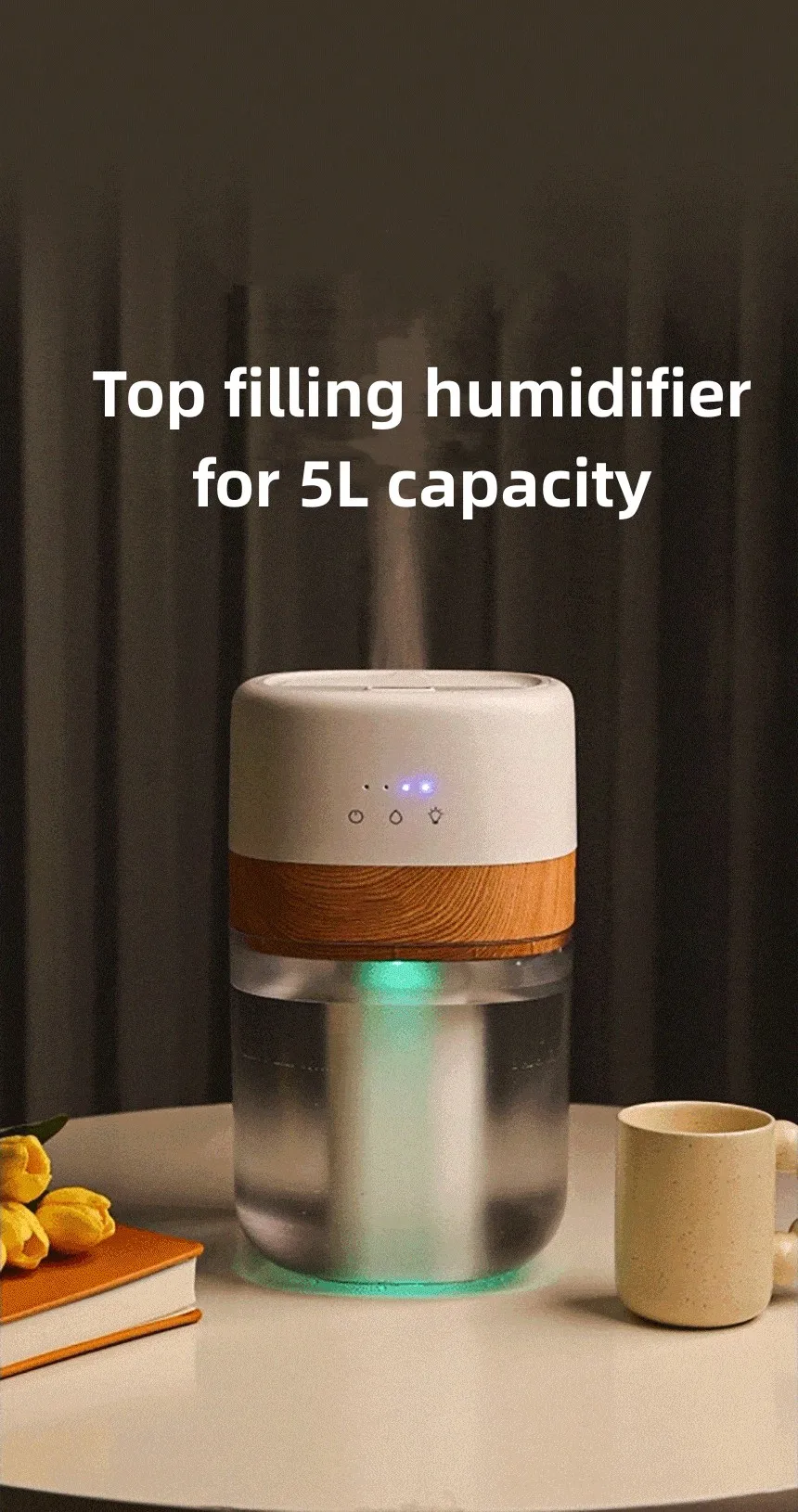 Foshan Gemeo Top Filling Huge 5l Mist Maker Humidifier - Buy Cool Mist ...