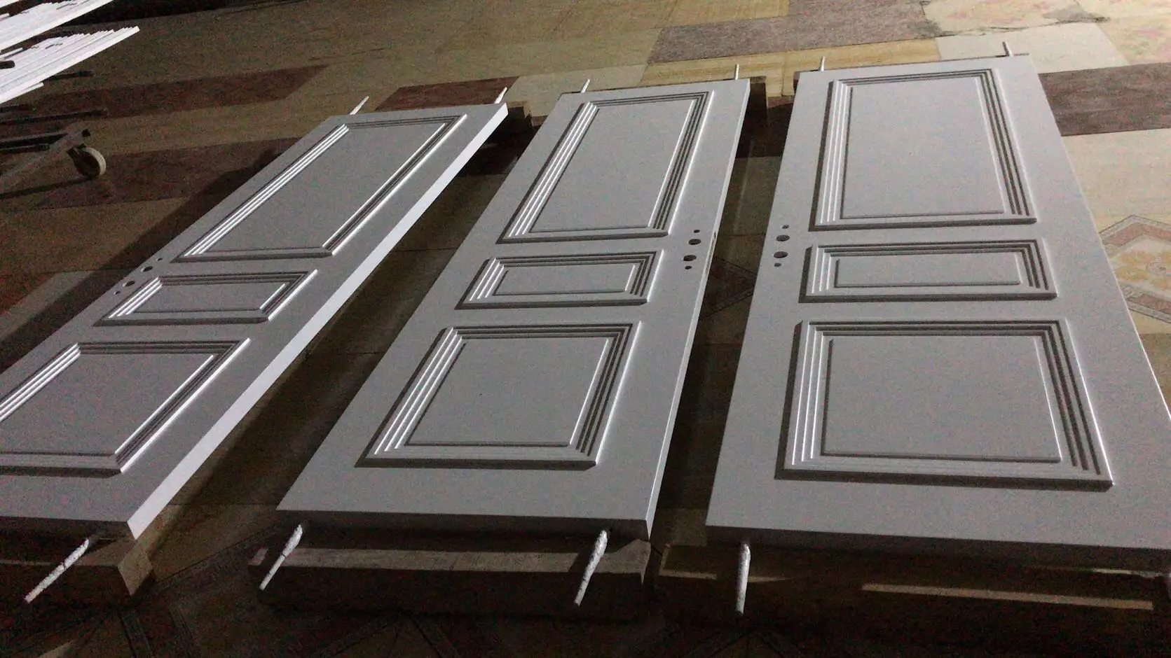 Wood Grain White Doors