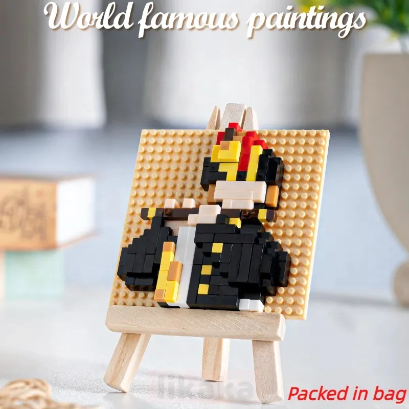 3D Pixel Art Famous Paintings - Building Blocks Creativity