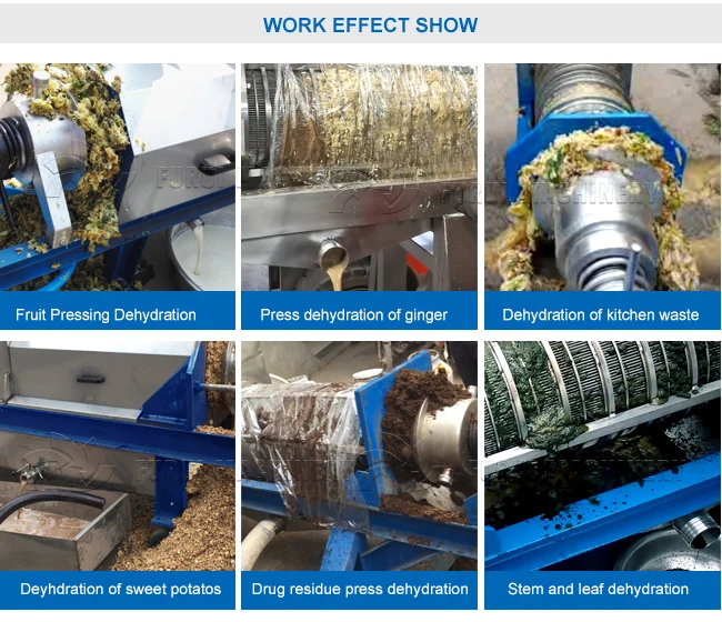 Screw Press Machine For Dewatering Cassava Residue/food Residue Drying ...