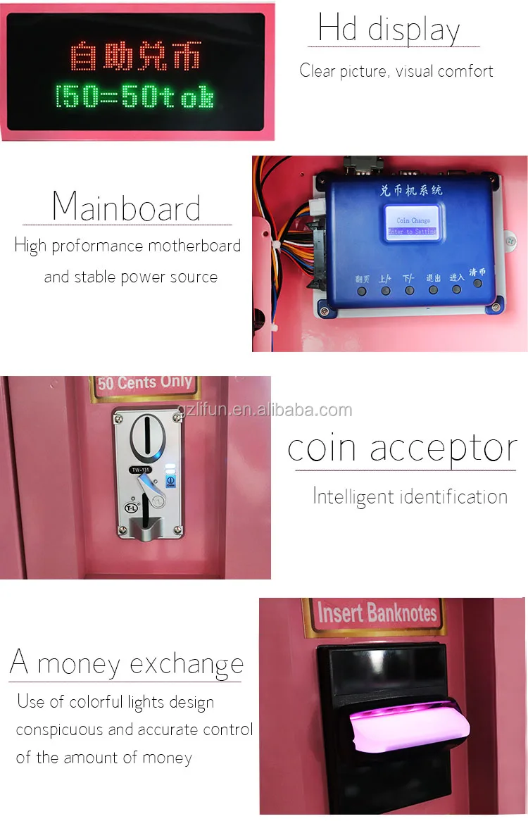 Factory Wholesale Automatic Token Dispenser Kiosk Arcade Coin Exchange ...