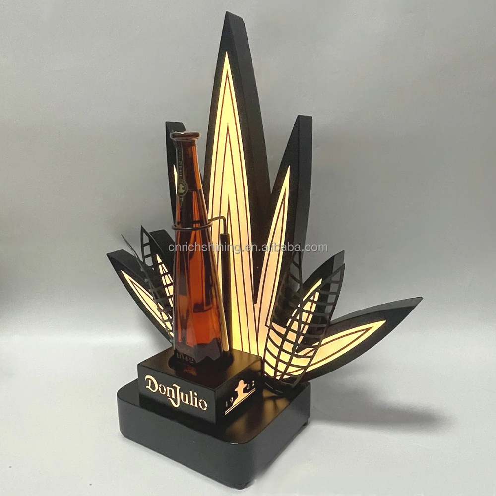 Led Acrylic Champagne Wine Display Holder Alcohol Bottle Presenter For ...