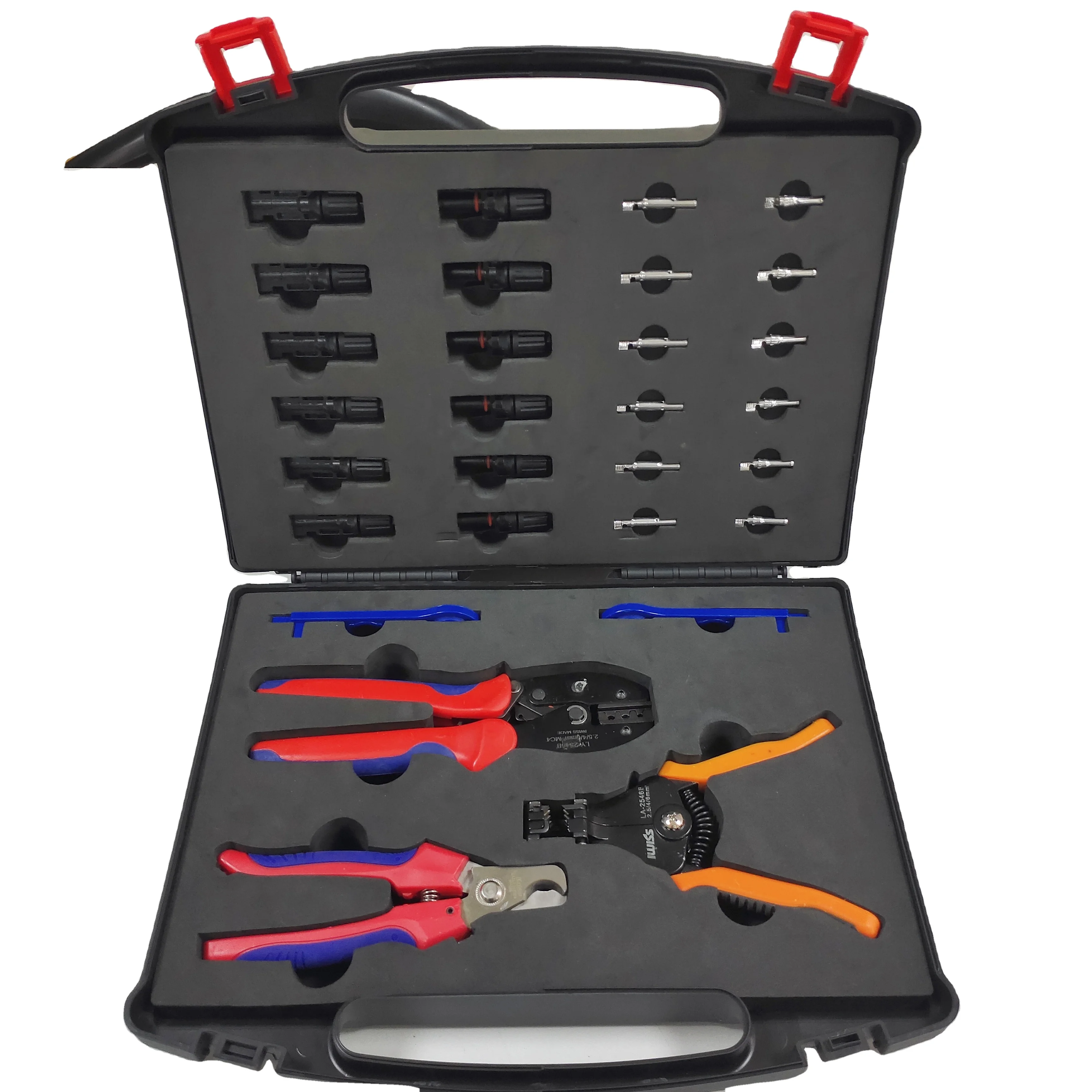 Solar Crimping Cutting Stripping Tool Kit Solar Connector Cable Crimper ...