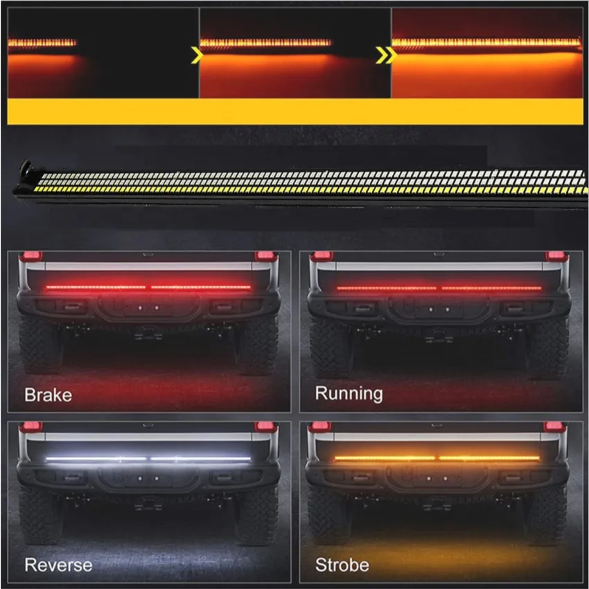 Triple Led Tailgate Light 48 60''Brake Light Bar With Reverse Turn ...