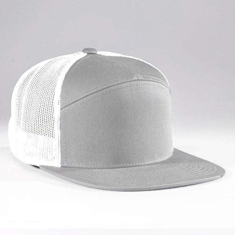 High Quality Custom Plain Blank 5 Panel Hat 7 Panel Cotton Twill &mesh ...