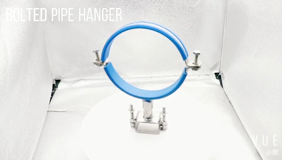 Ss304 Stainless Steel Pipe Bracket Fixed Pipe Clamp With Blue Rubber ...