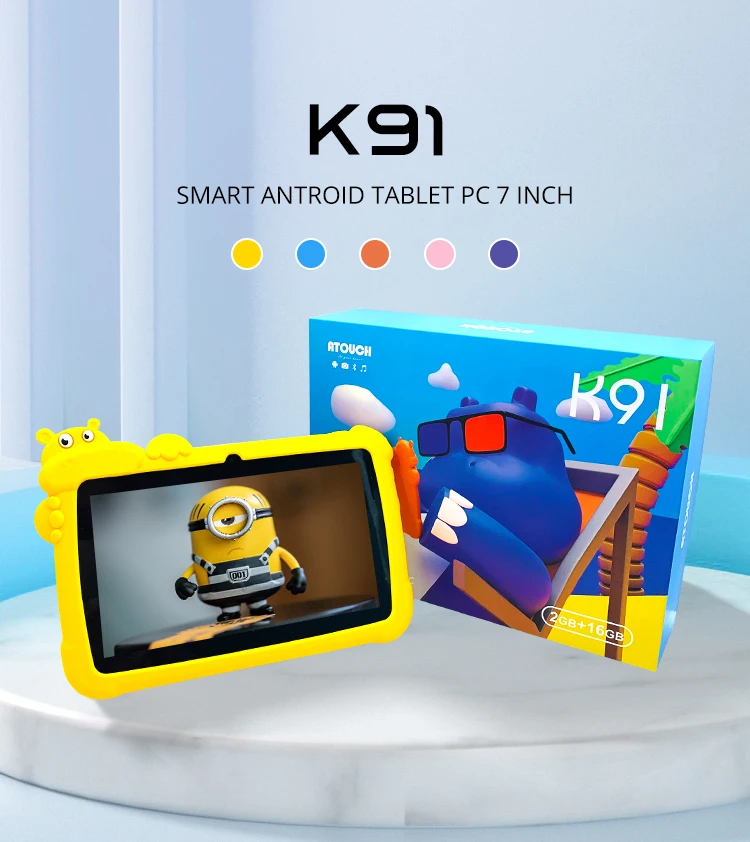 ATOUCH K91 Kids Tablet - Quad Core, Shockproof, and Fun