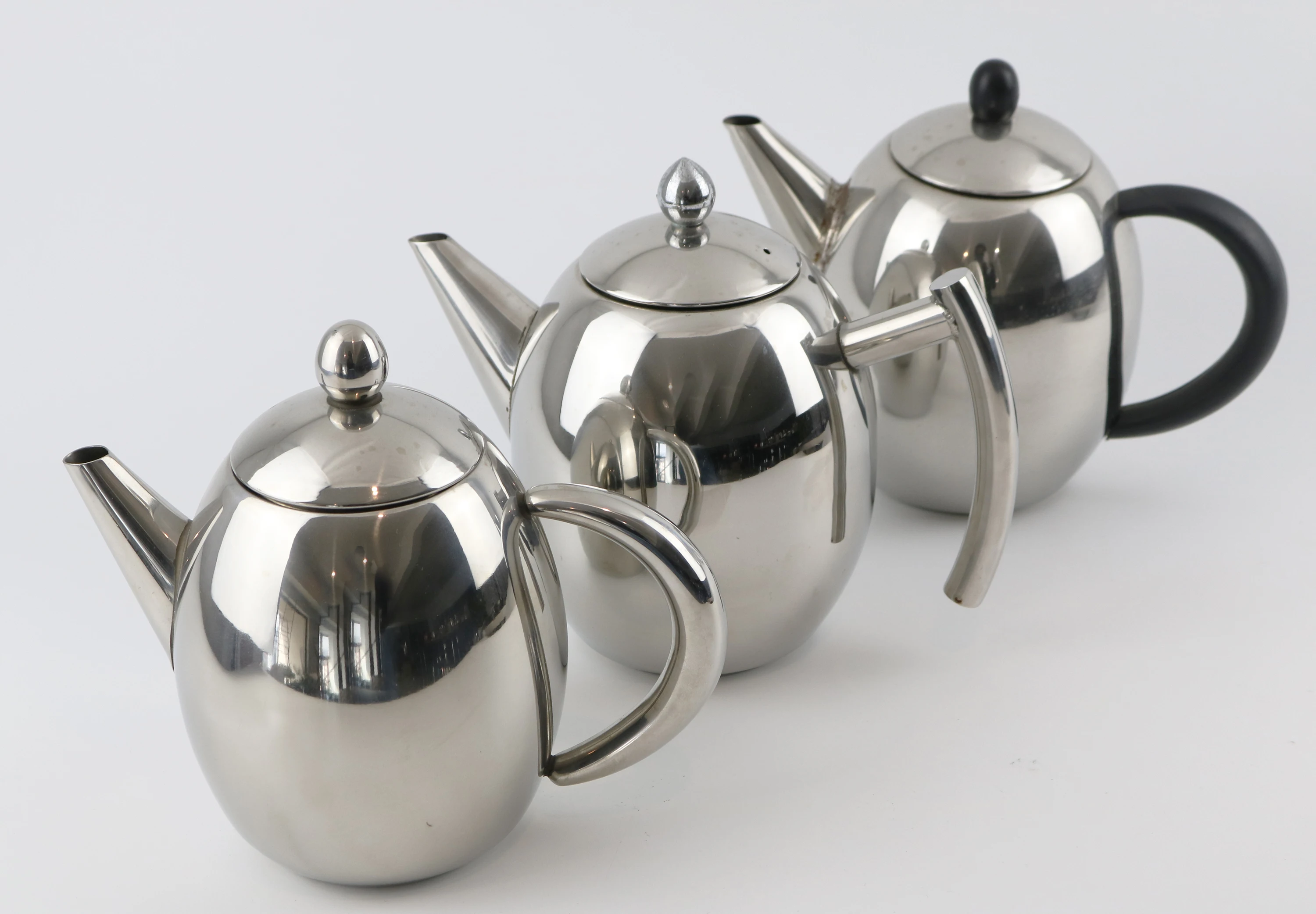 1.2l Double Wall Layer Insulated Stainless Steel Tea Pot Mirror Or ...