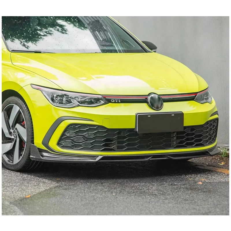 For 2020 2023 Volkswagen Golf8 MK8 Real DRY Carbon Fiber Front Bumper ...