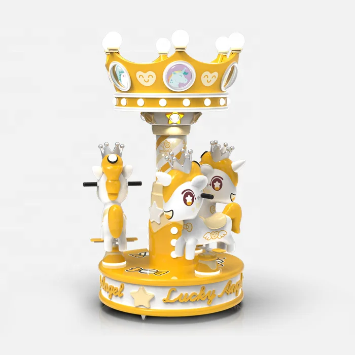 Outdoor Electric Equipments Coin Operated Mini Kid Carousel Ride Three ...