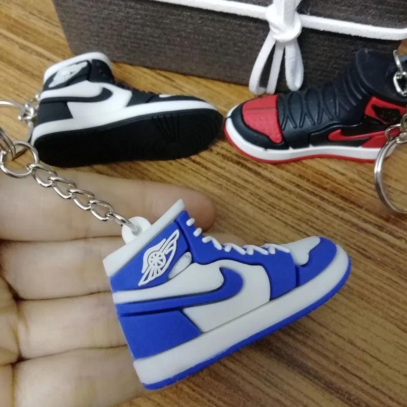 For Aj1 Silicone Keychain For Jordan 1 Keychain Bag Charm Men Kids Key ...