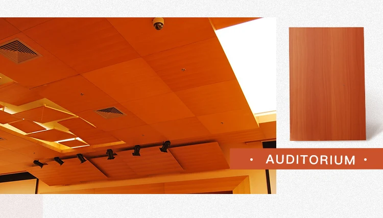 Veneer Wood Drop Ceiling Tiles for Home Interior Decoration