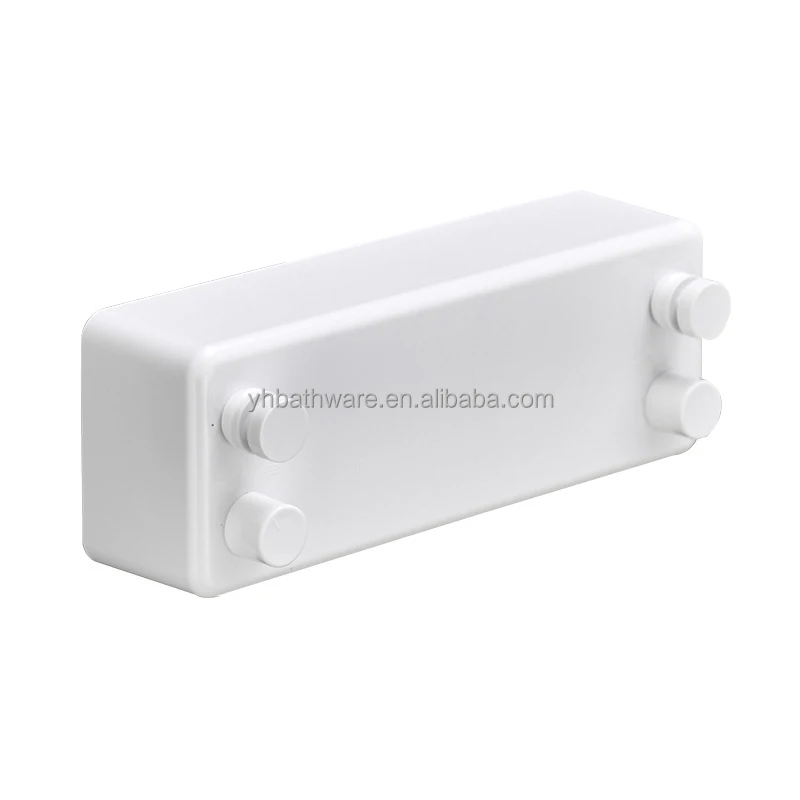 Wall-mounted Retractable Steel Wire Rope Clothesline Rack