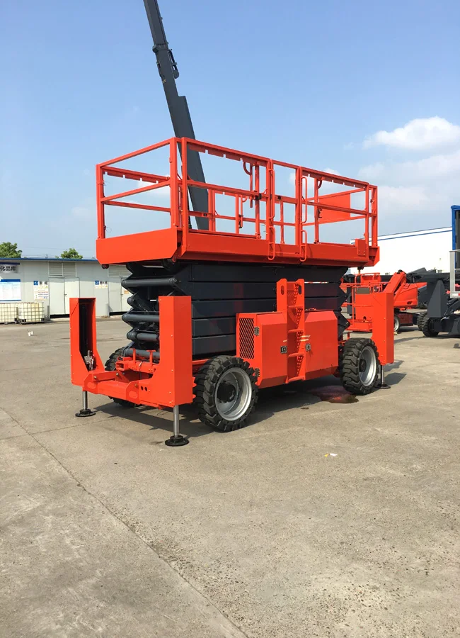 Customized Diesel Platform Rough Terrain Scissor Lift With New Design ...