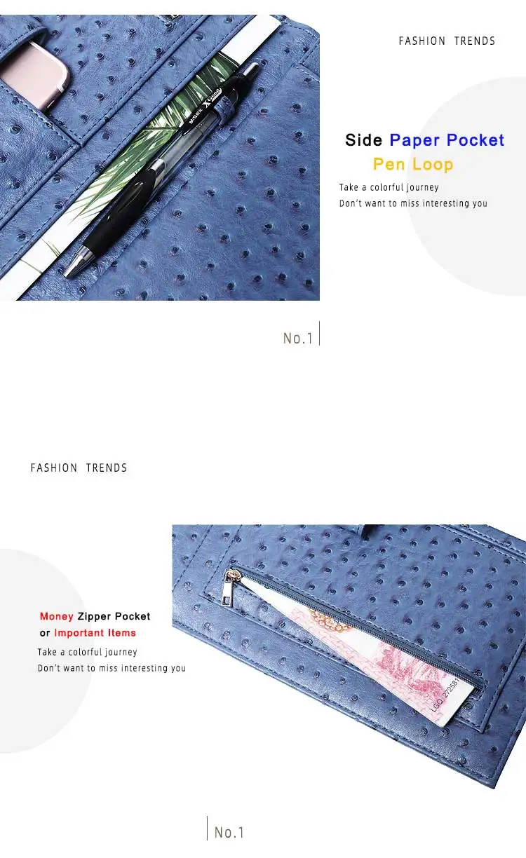 Arabic Student Crocodile File Folder Pouch - A4 Document Bag