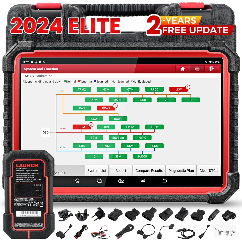 Launch X431 Pro3s+ V5.0 Full System Bluetooth Bi-directional Scan Tool Obd2 Eobd Code Reader ...