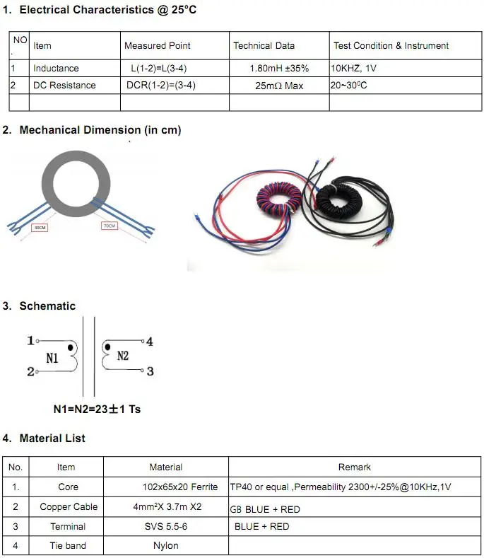 Cmc Tf102x65x20t30 P2 Common Mode Choke Coils Inductor - Buy Common ...