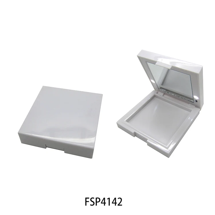 Gold Empty Custom Led Blush Compact Powder case Packaging clear square ...