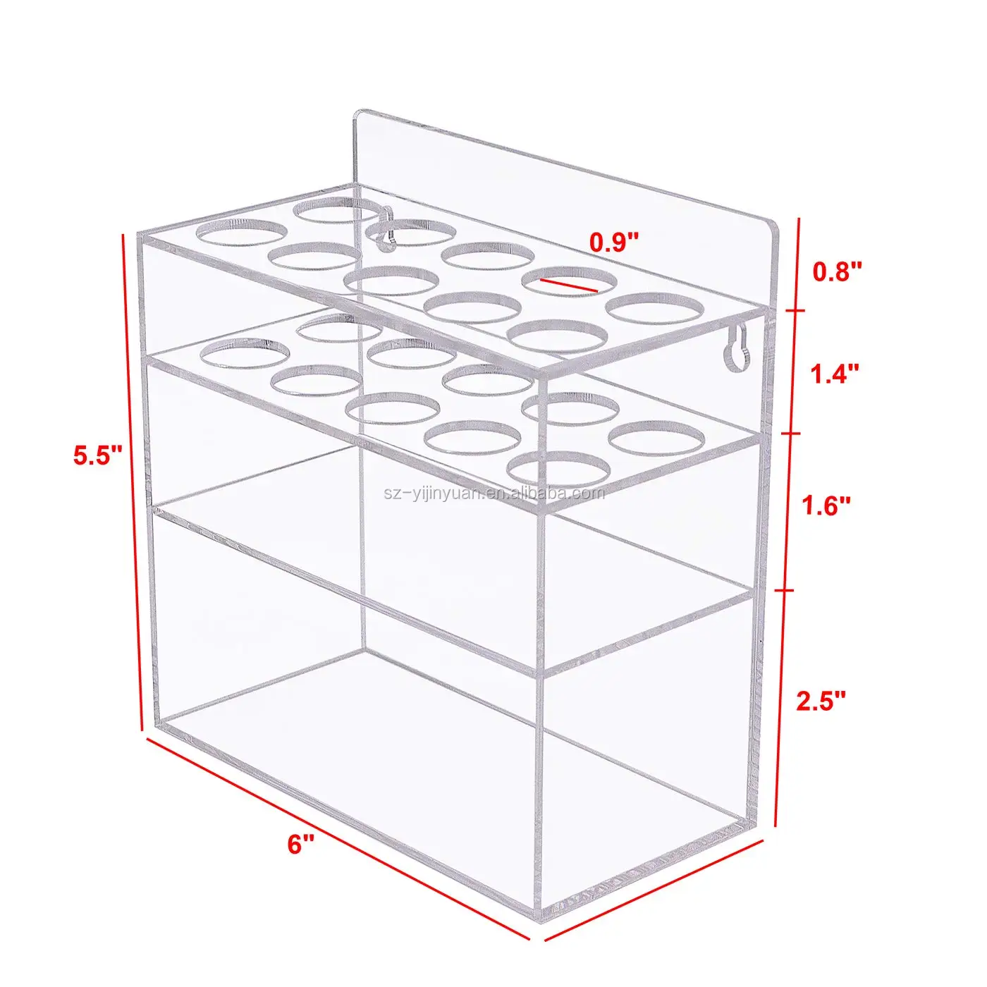 2-tiered Wall Mounted Clear Acrylic Dry Erase Board Marker And Eraser ...