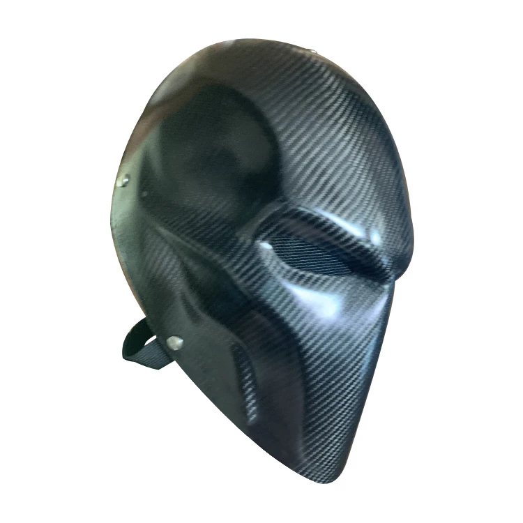 High Strength Carbon Fiber Full Face Mask Halloween Mask Black Party ...