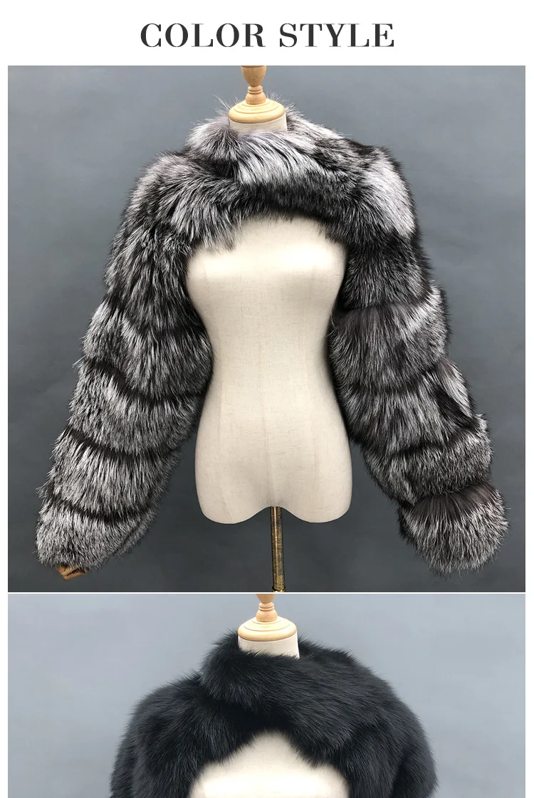 Janefur Women Red Fox Fur Sleeve - Luxury Fashion Accessory