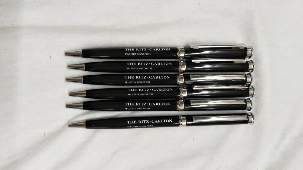 Personalized Black Sheraton Ballpoint Pens for Hotel Promo ...