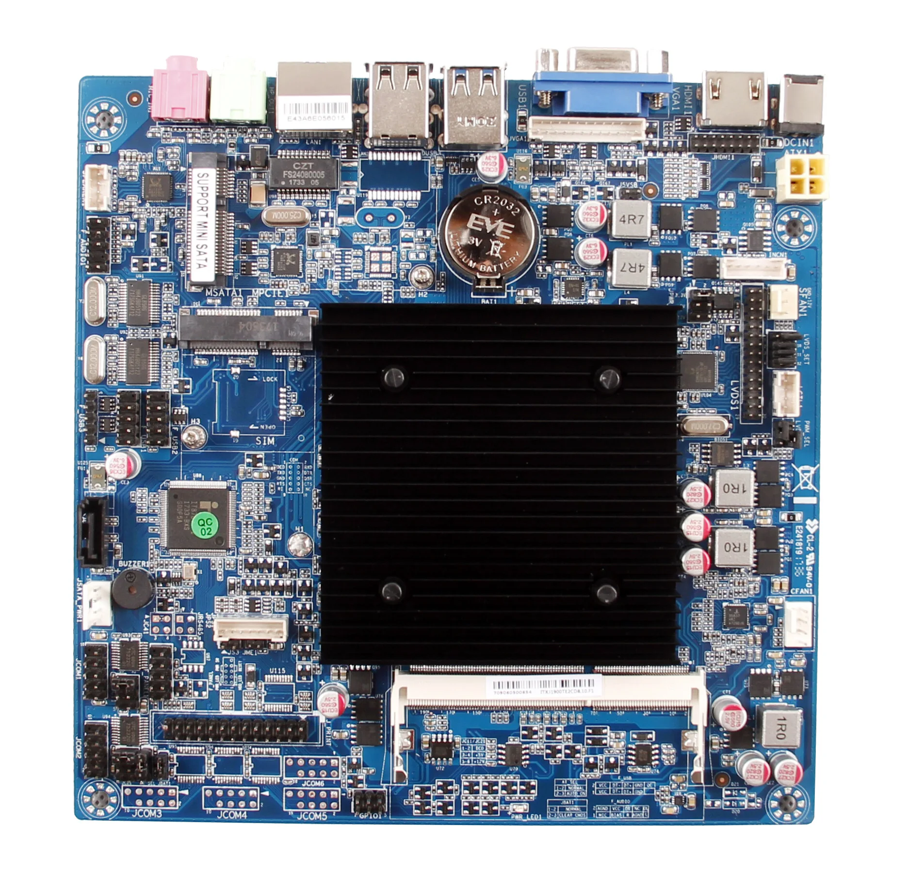 Mini Itx Industrial Motherboard With Intel Hd Graphics Dual Display Bayrail J1900/j1800 Ddr3 ...
