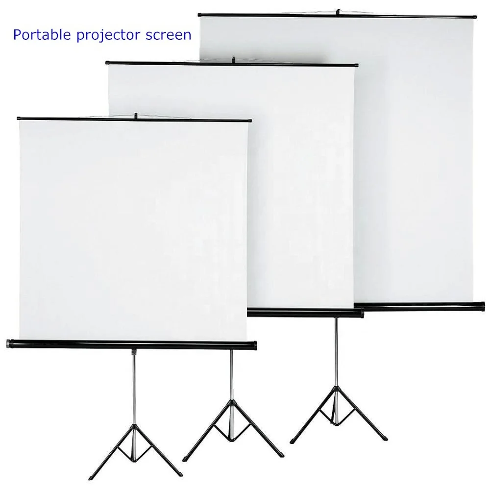 Portable Rack Projector Screen 100 Inch Matt White Hd Floor Foldable ...