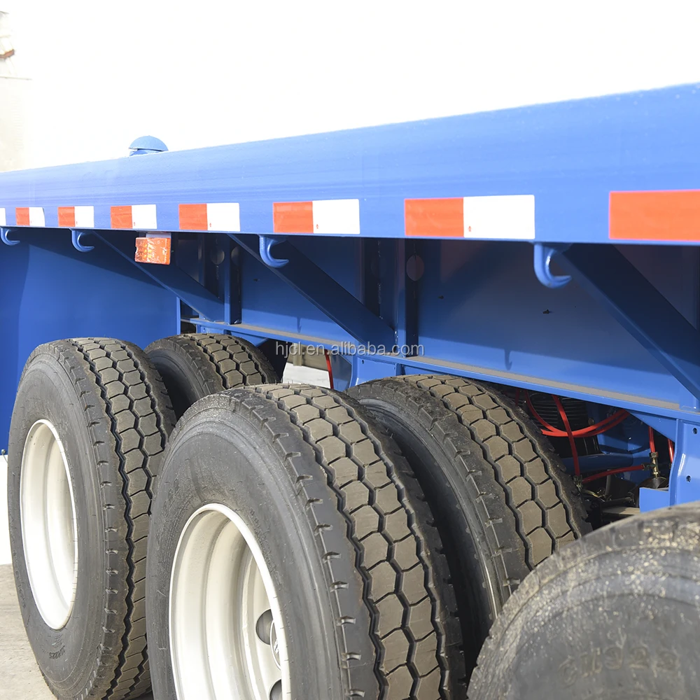 Leading Brand 40ft 12 Twist Locks Flat Bed Semi Trailer For Transport ...