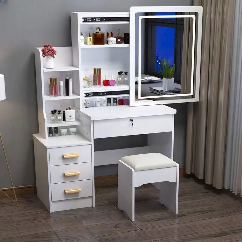 Modern Style Bedroom Dressing Table Set with LED Mirror Furniture ...