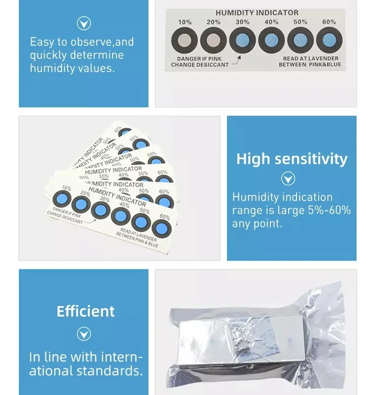 Medical Food Color Change Reversible Humidity Indicator Card ...