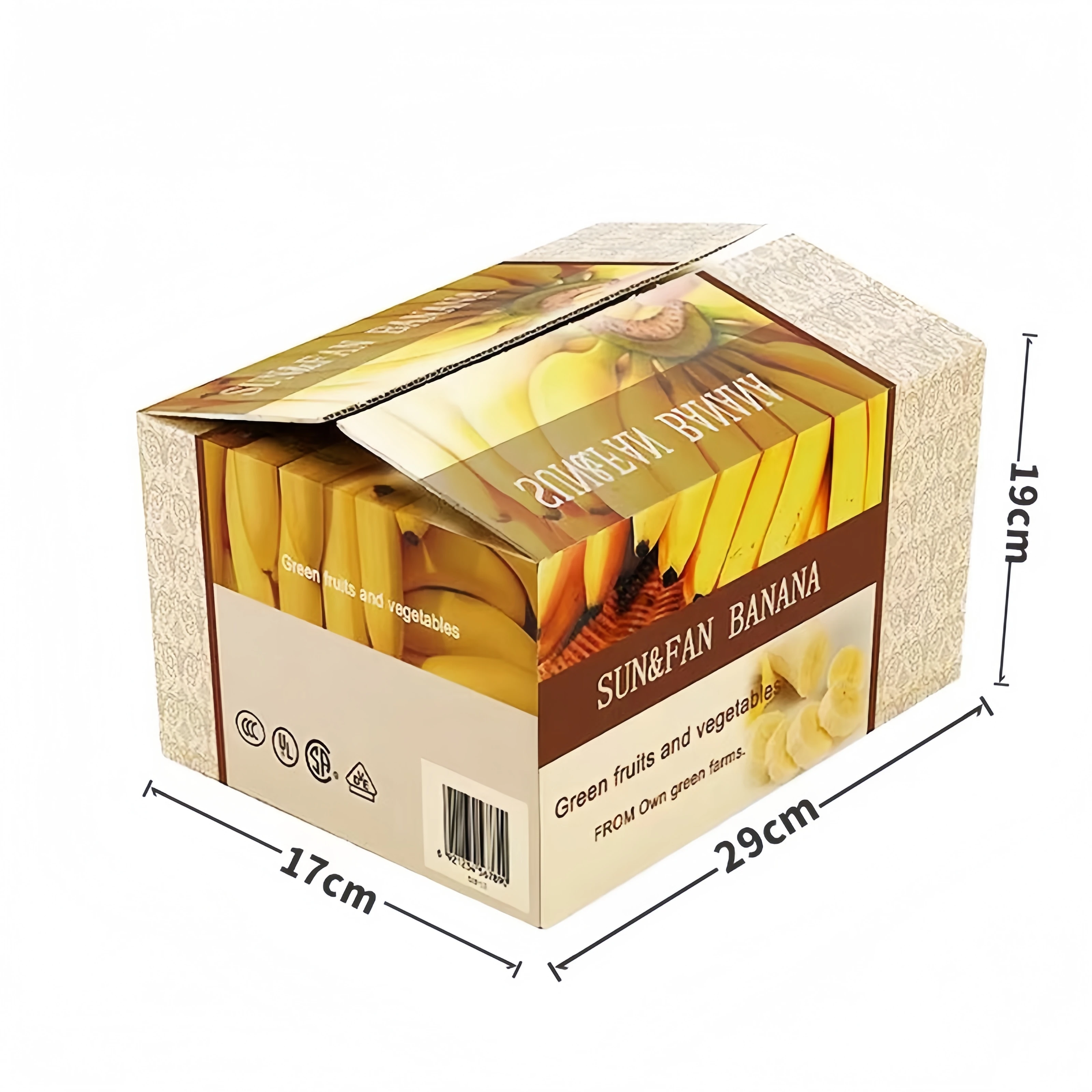 Customized Recyclable Fruit Vegetable Packaging Box