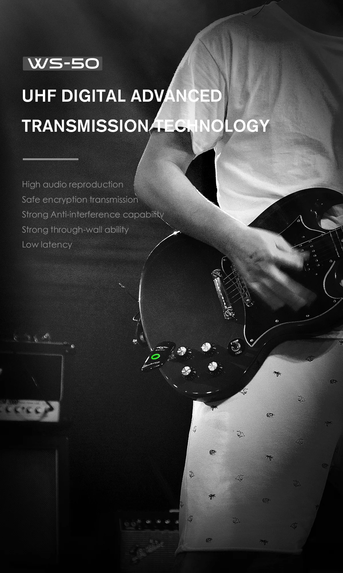 Swiff Ws-50 Wireless For Electric Guitar/ Bass System Rechargeable Uhf Technology - Buy Stable ...