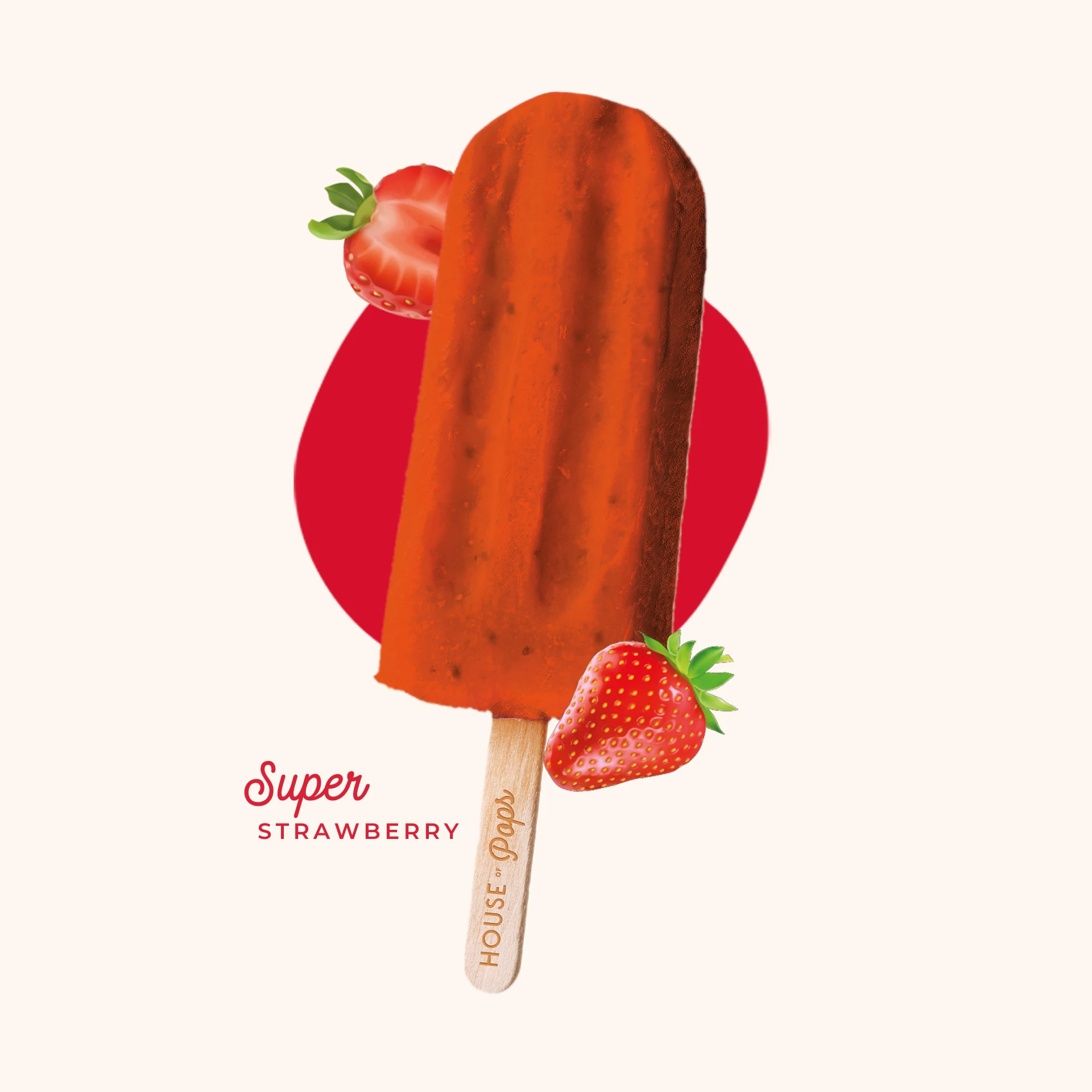 Super Strawberry Natural Strawberry Fruit Pops 80 Ml Lollipop Sweets ...