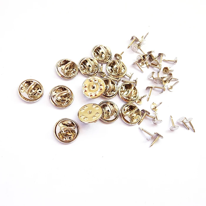 Silver Butterfly Clutch Pin Back Clasps - Metal Lapel Pins